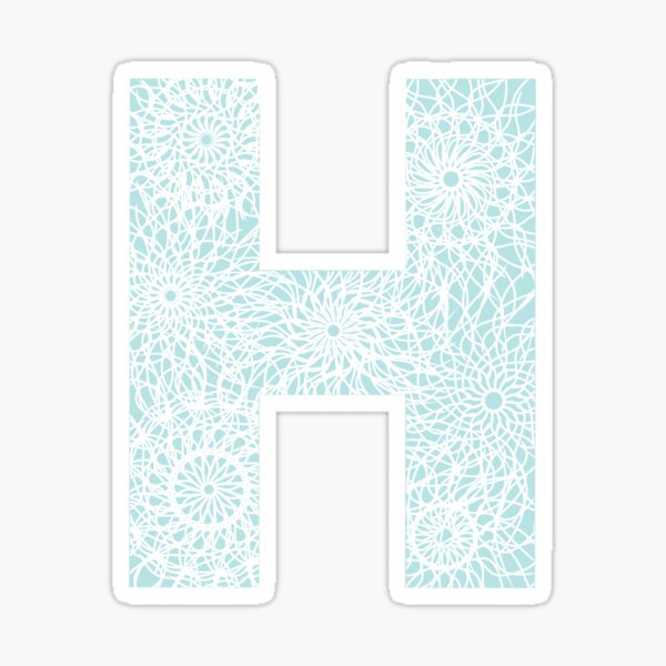 "Letter H" Sticker for Sale by meleyart | Redbubble