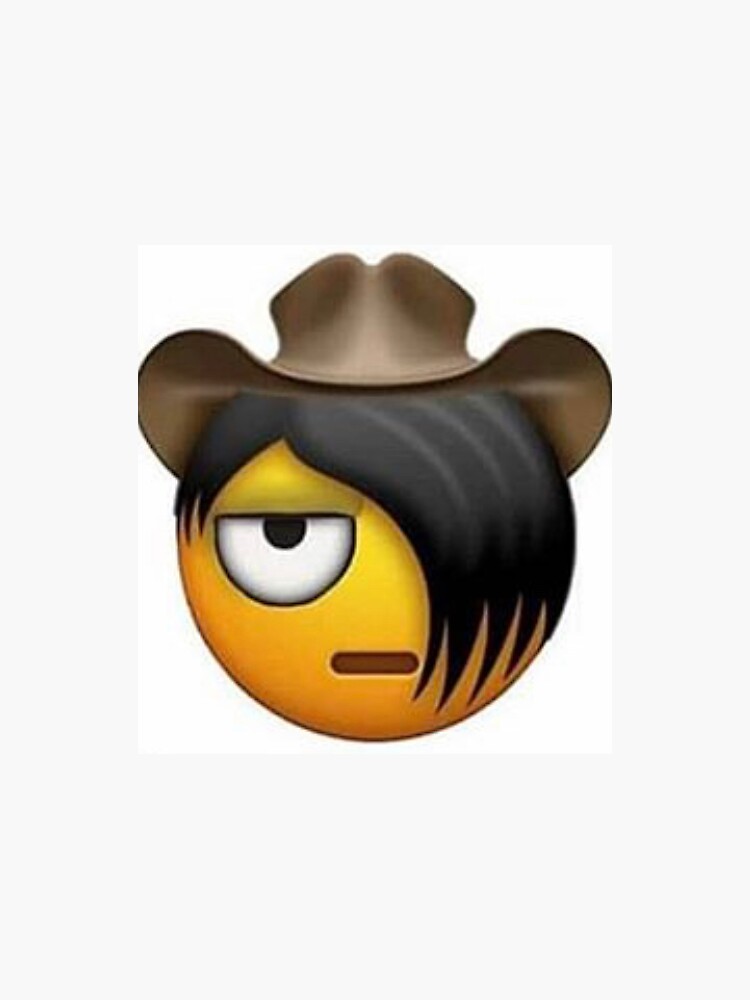 "emo cowboy emoji" Sticker for Sale by mushroomz1 | Redbubble