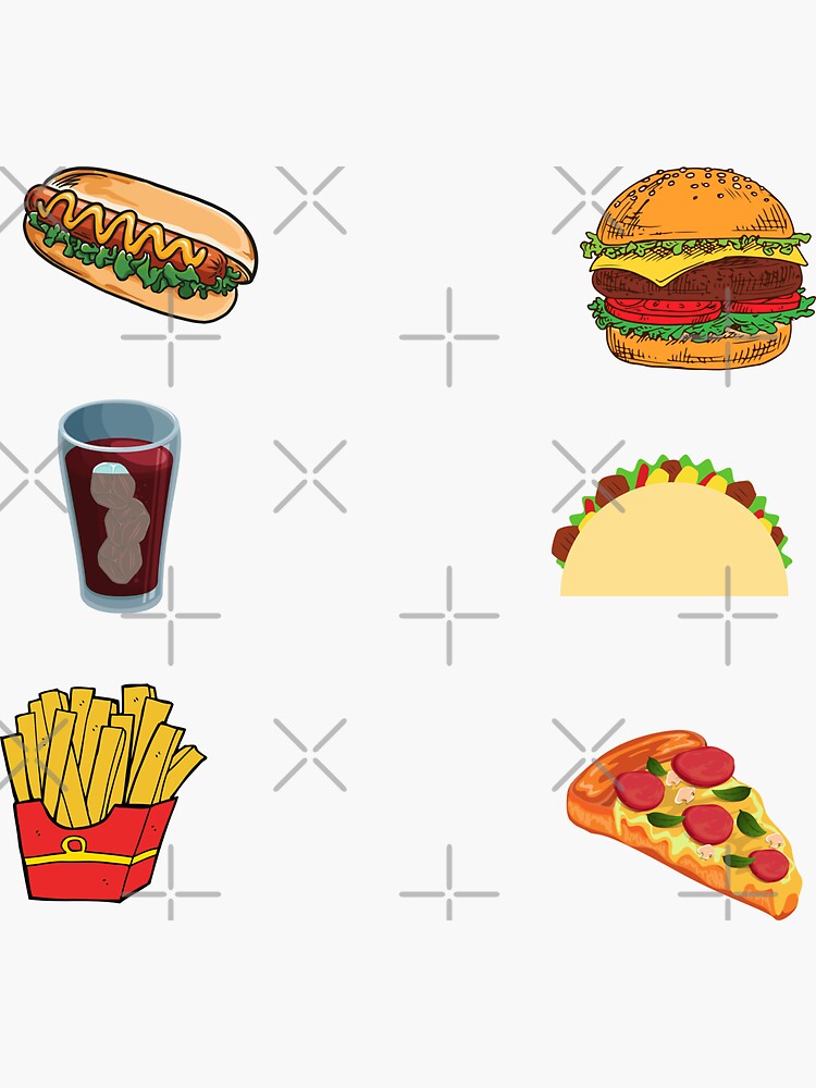 " junk food sticker pack version 2" Sticker for Sale by AGDesignstore ...