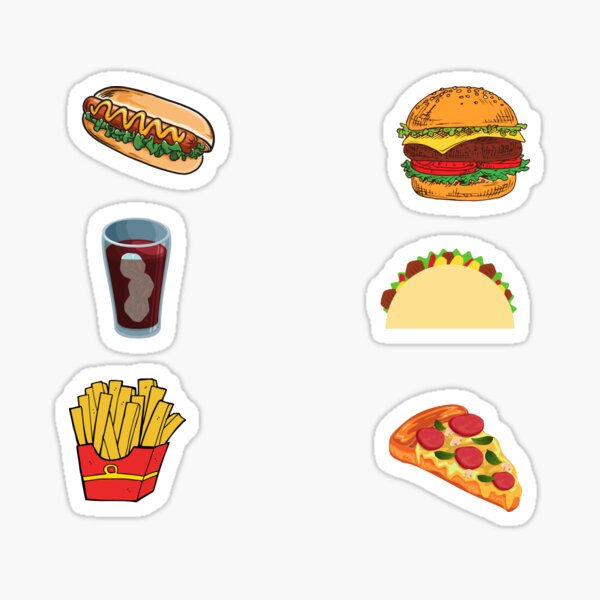" junk food sticker pack version 2" Sticker for Sale by AGDesignstore ...