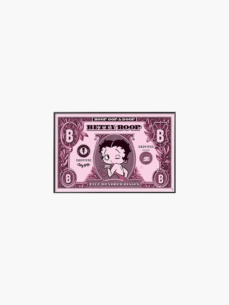 "betty boop money" Sticker for Sale by mushroomz1 | Redbubble
