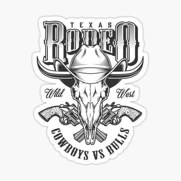 "American Rodeo Wild West" Sticker for Sale by renju1902 | Redbubble