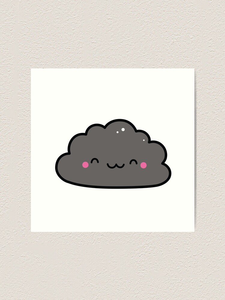 "Stormy Kawaii Cloud for Halloween by Tatyana Deniz" Art Print for Sale ...
