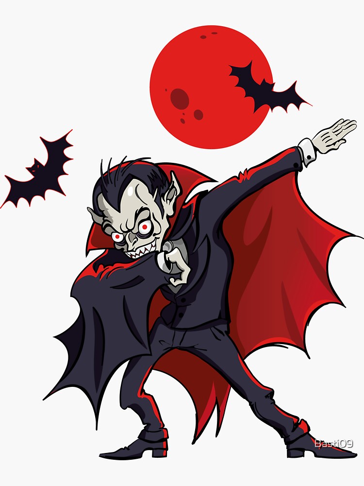 "Halloween Dabbing Vampire Dracula Dab Meme" Sticker for Sale by ...