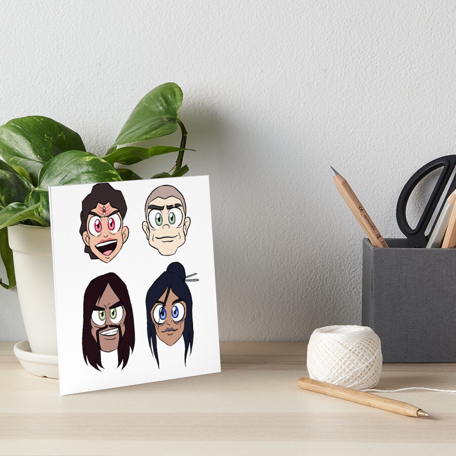 "Red Lotus Chibi Emotes" Art Board Print by Bigby-Wolf | Redbubble