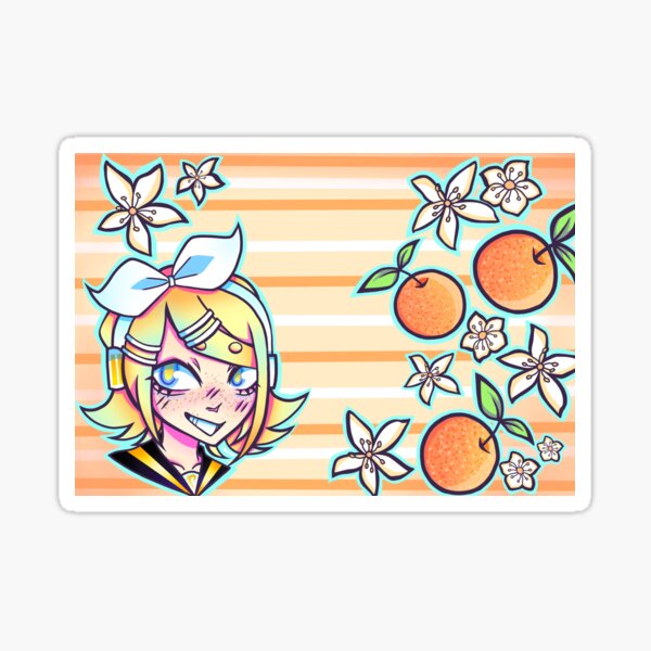 "Rin kagamine vocaloid print " Sticker for Sale by xpathojinxx | Redbubble