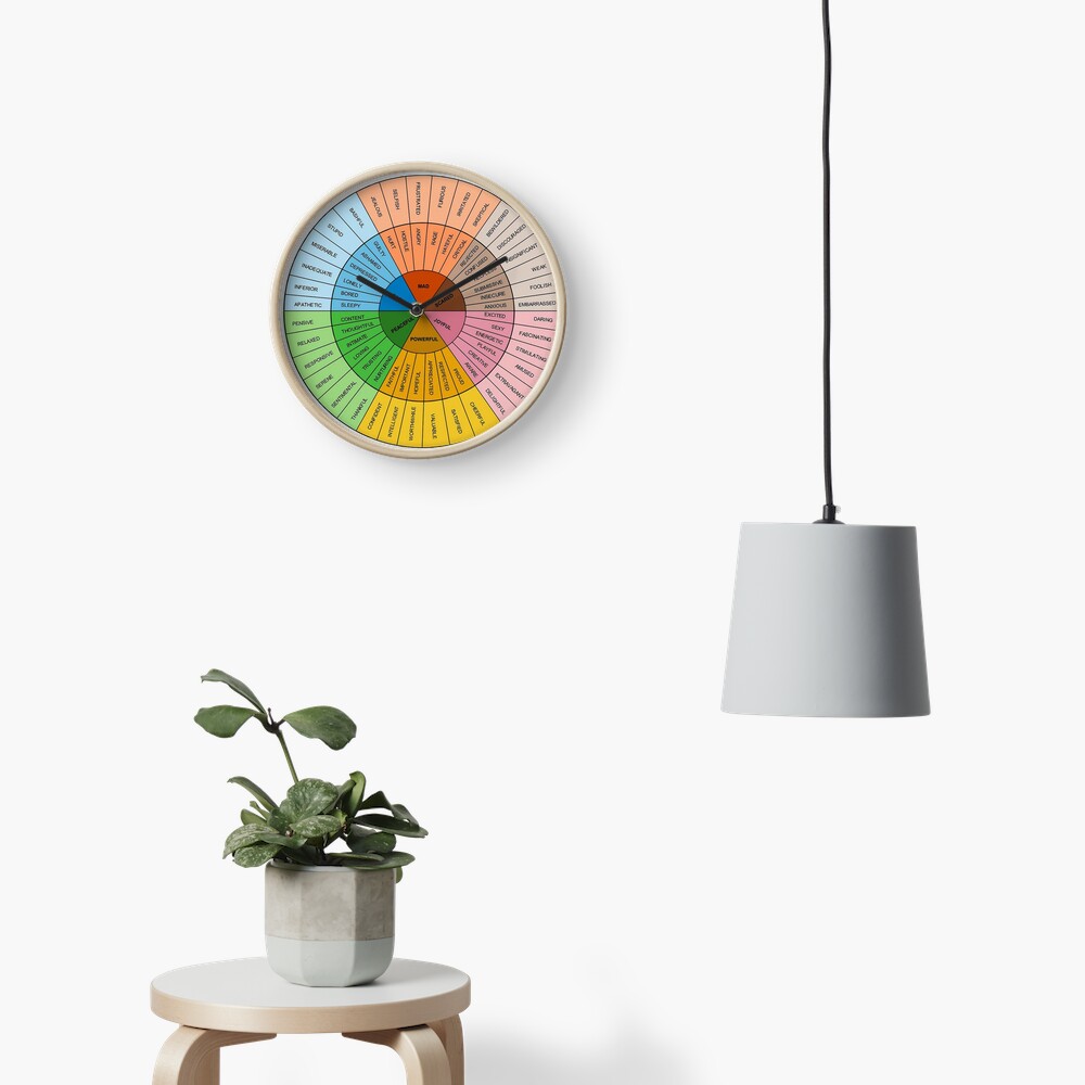 "Wheel Of Emotions " Clock for Sale by rejebolla | Redbubble