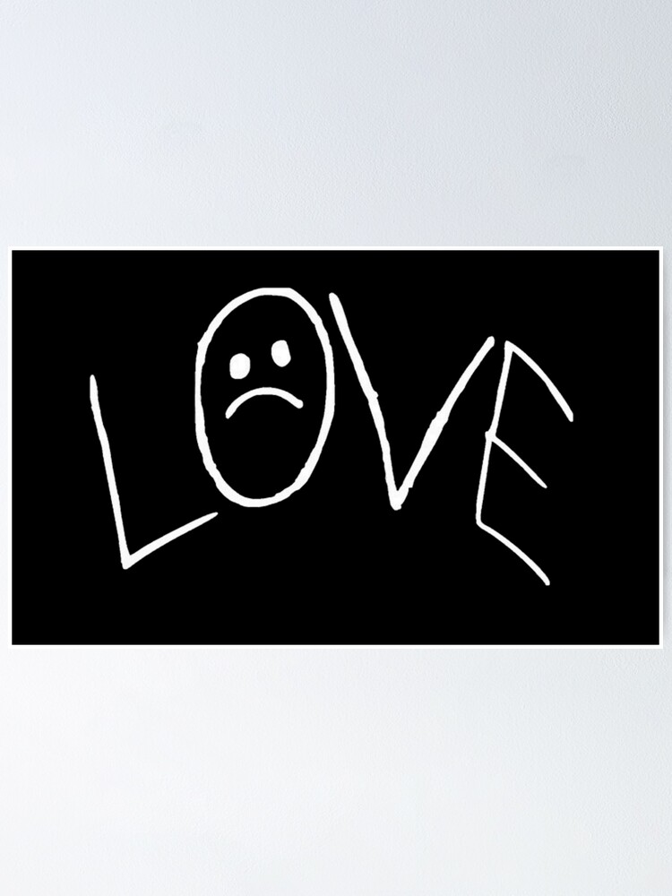 "Lil Peep Love Tattoo Official Design White Text" Poster for Sale by ...