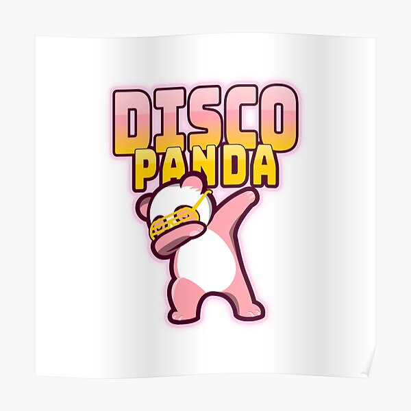 "Cute Panda - Disco Dance" Poster by KiRuMiDesigns | Redbubble