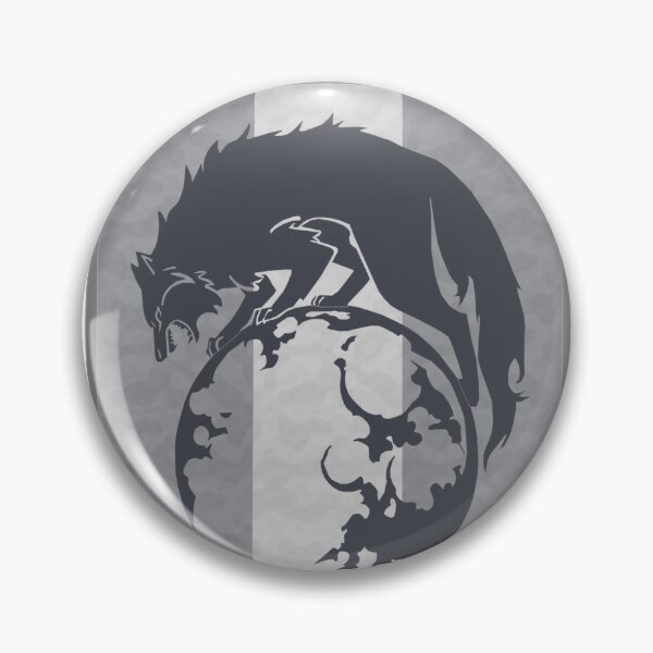"Ashen Wolves Logo - Version 2" Pin by AngeliaLucis | Redbubble