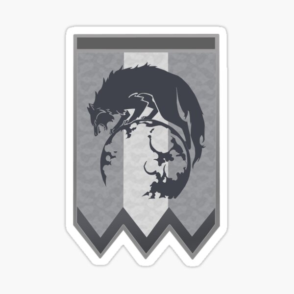 "Ashen Wolves Logo - Version 2" Sticker by AngeliaLucis | Redbubble