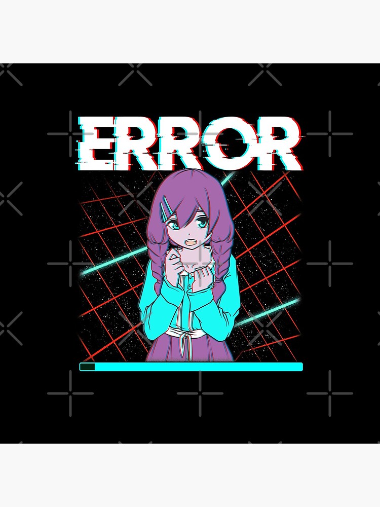 "Japanese Anime Girl Glitch Error Synthwave Otaku" Clock by SqualeForce ...
