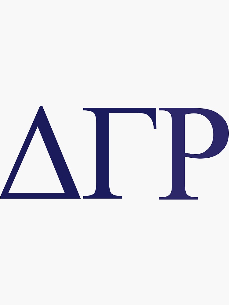 "Delta Gamma Rho Greek Letters Navy" Sticker for Sale by MalCunningham ...