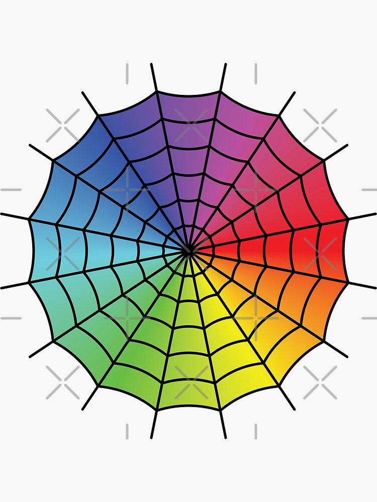"Spider Web - Color Spectrum" Sticker for Sale by jennyzhang | Redbubble