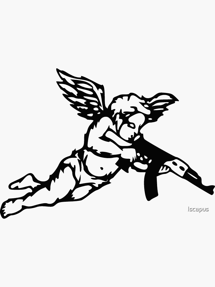 "Shooting Angel" Sticker for Sale by Iscapus | Redbubble
