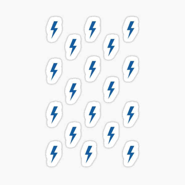 "Blue Lightning" Sticker for Sale by BandCdesigns | Redbubble