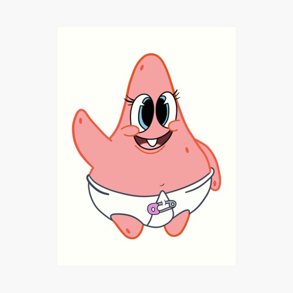 "Baby Patrick star" Art Print for Sale by FlawlessCheese | Redbubble