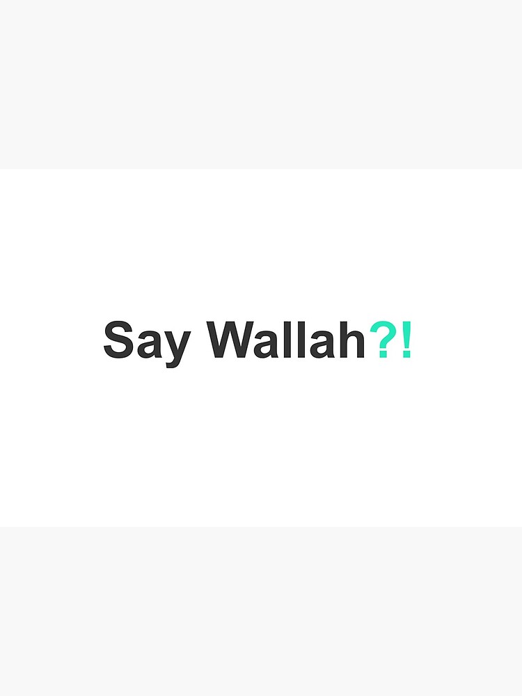"Say Wallah?!" Mask for Sale by Tone-E | Redbubble