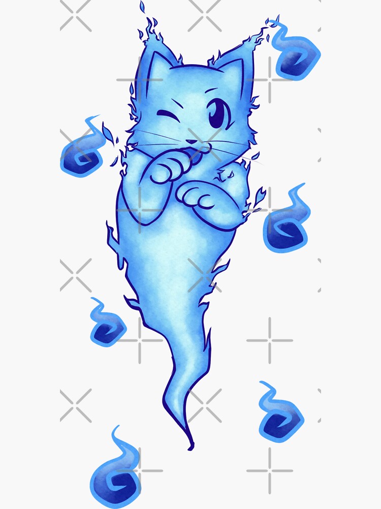 "spirit cat" Sticker by Rakuen10 | Redbubble