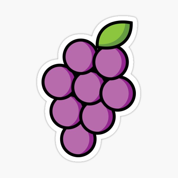 Pegatina «Lindo icono de uva morada en morado» de ennbe | Redbubble
