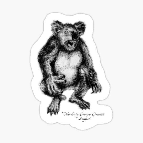 "Dropbear" Sticker for Sale by burgkaba | Redbubble