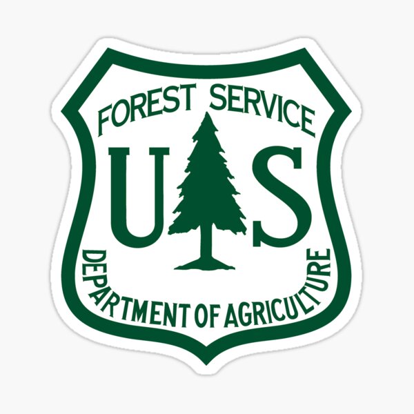 "U.S. Forest Service Logo (Green w/ White Background)" Sticker for Sale ...