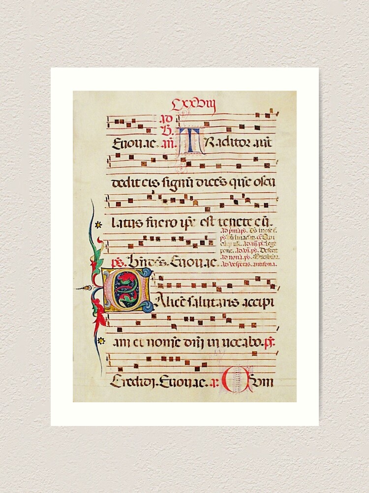 "Antiphonary - Medieval Musical Manuscript" Art Printundefined by ...