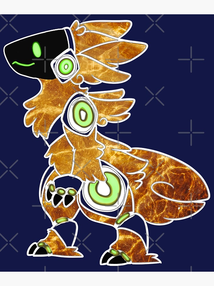 Póster «Protogen Furry Fursuit Fursona en un patrón de cobre dorado» de ...