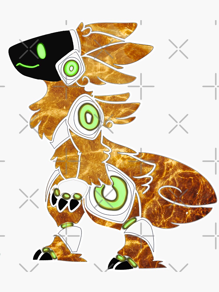 "Protogen Furry Fursuit Fursona in a copper gold pattern" Sticker for ...