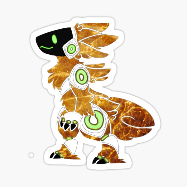 "Protogen Furry Fursuit Fursona in a copper gold pattern" Sticker for ...