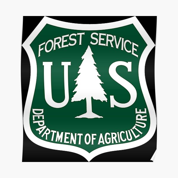 "U.S. Forest Service Logo (White w/ Green Background)" Poster for Sale ...