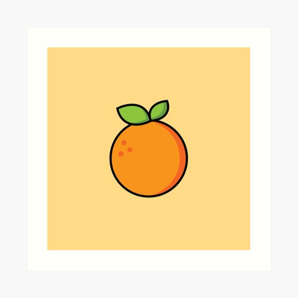 "Cute Orange Icon on Orange" Art Print for Sale by ennbe | Redbubble