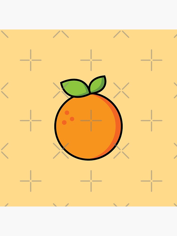 "Cute Orange Icon on Orange" Art Print for Sale by ennbe | Redbubble