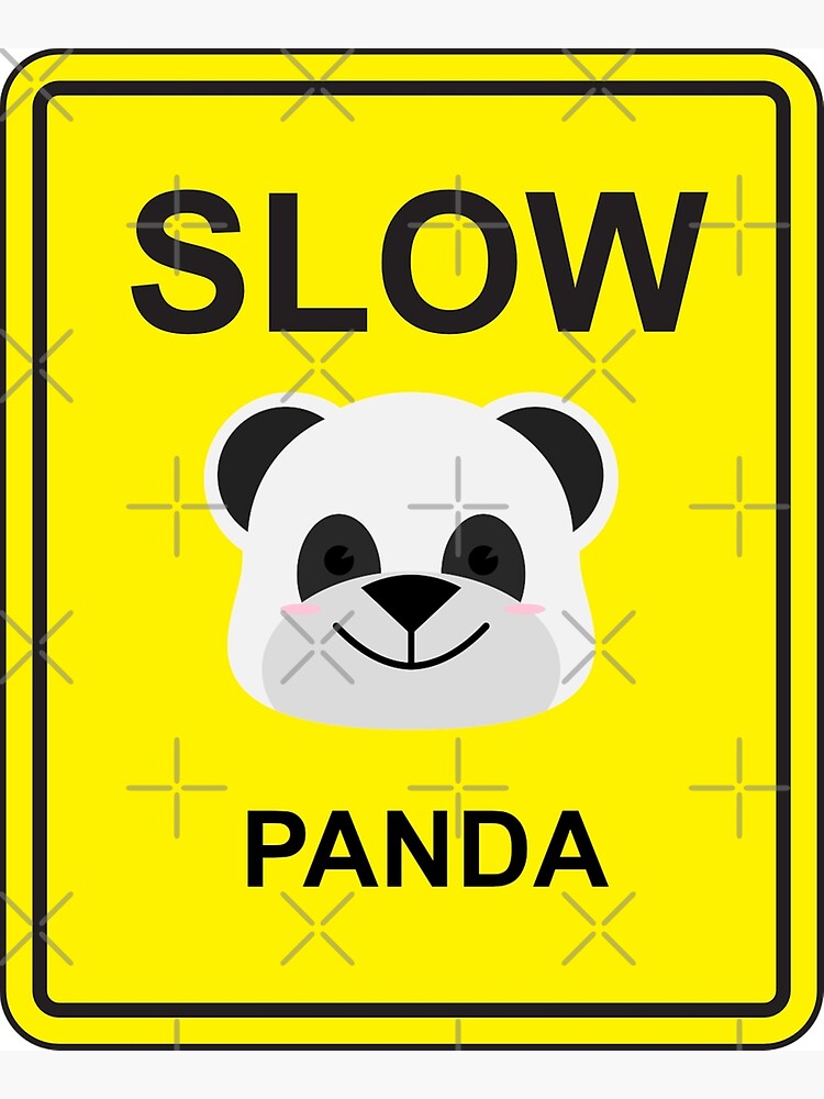 "Panda Caution Sign" Poster by JohnERoessler | Redbubble