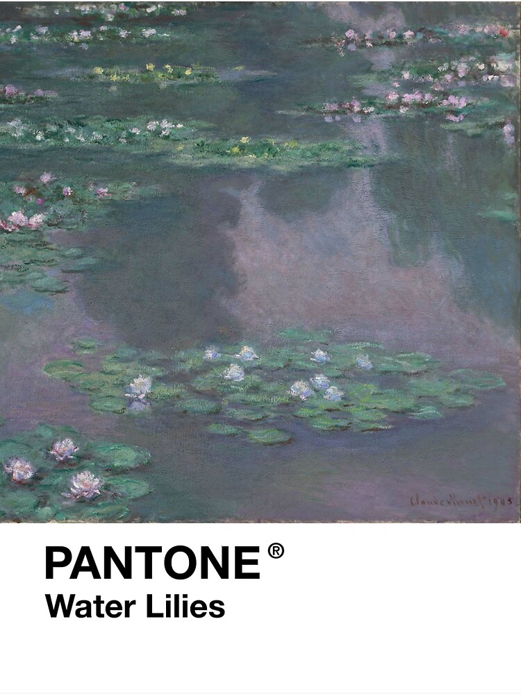 "Monet Water Lilies Pantone Swatch" Sticker by thebitchesclub | Redbubble