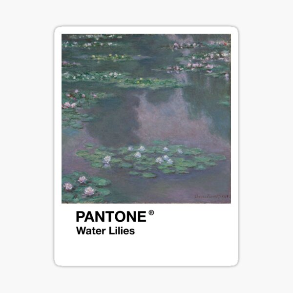 "Monet Water Lilies Pantone Swatch" Sticker by thebitchesclub | Redbubble