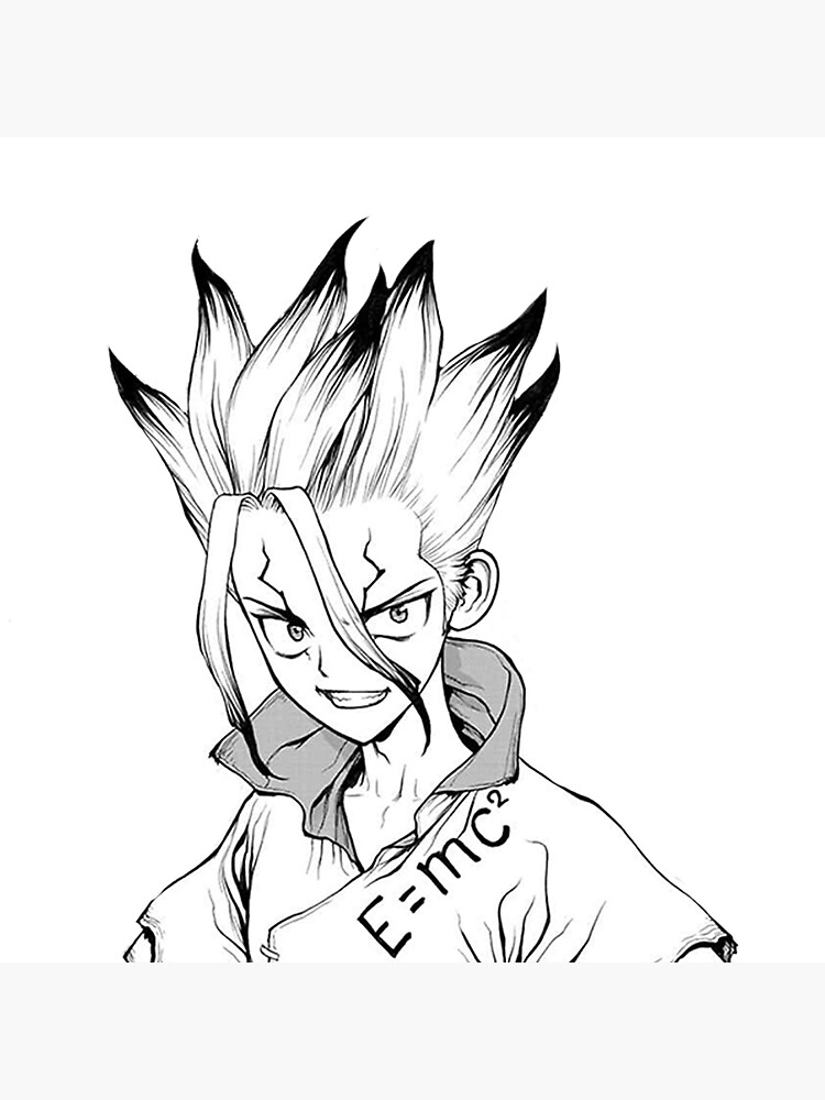 "Dr. Stone Senku" Sticker by KeenanTheKat | Redbubble