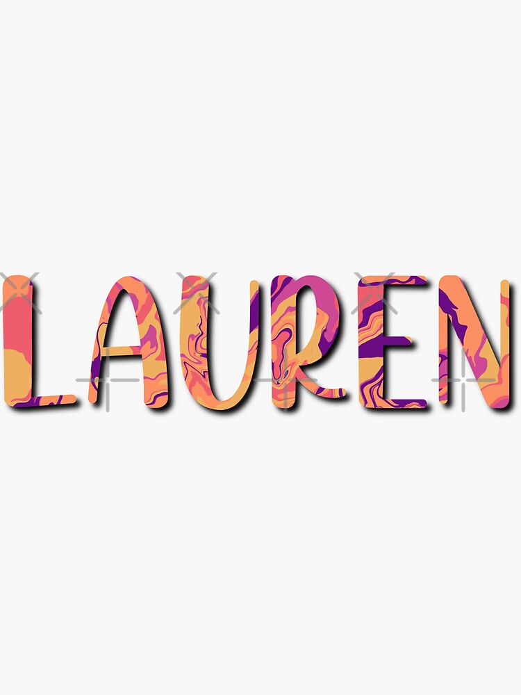 "Lauren" Sticker for Sale by dolphin1128 | Redbubble