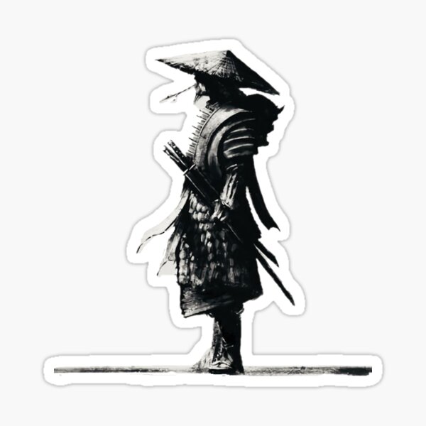 "Japanese samurai" Sticker for Sale by Matlavshop | Redbubble