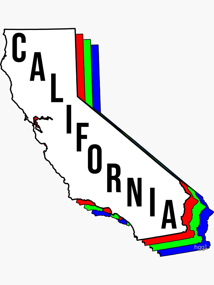 "California RGB" Sticker for Sale by hgg1 | Redbubble