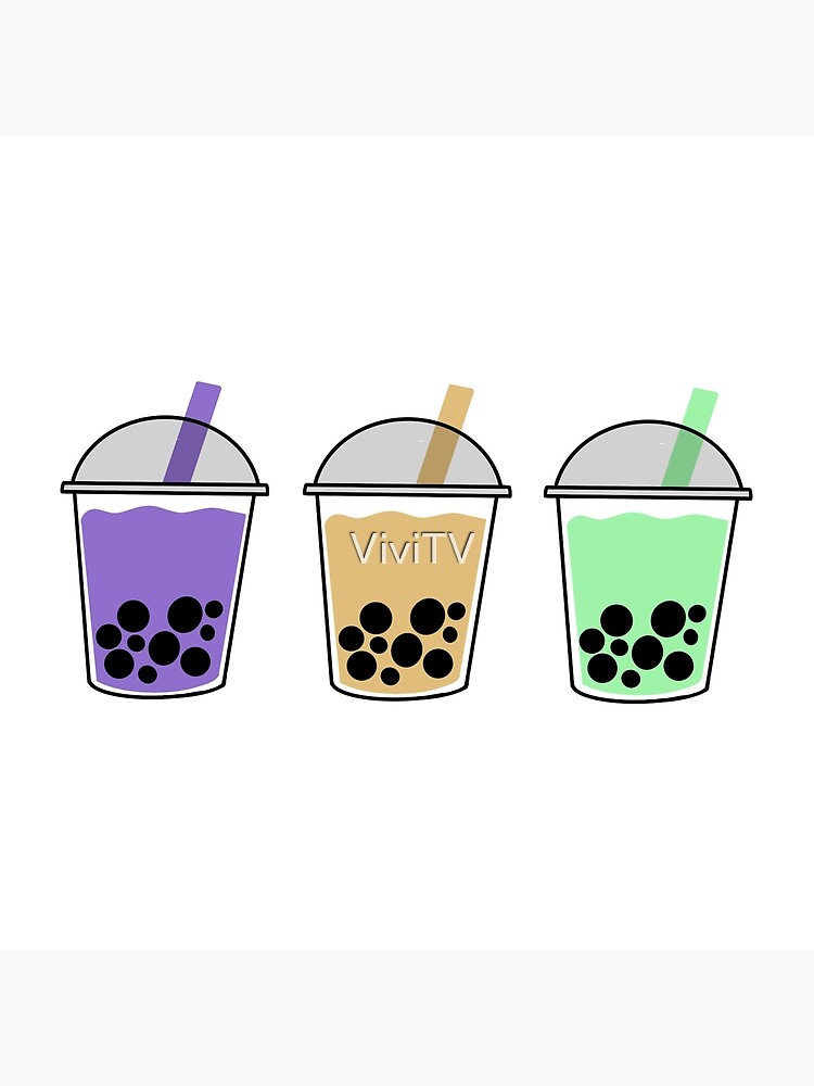 "three boba tea pack" Poster by ViviTV | Redbubble