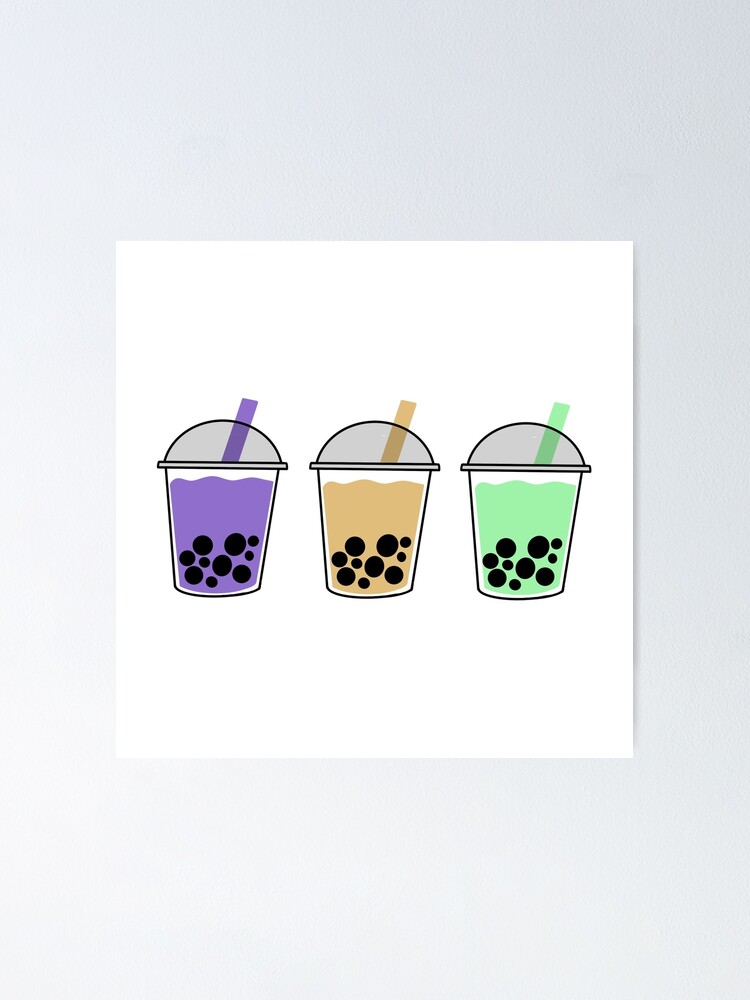 "three boba tea pack" Poster by ViviTV | Redbubble