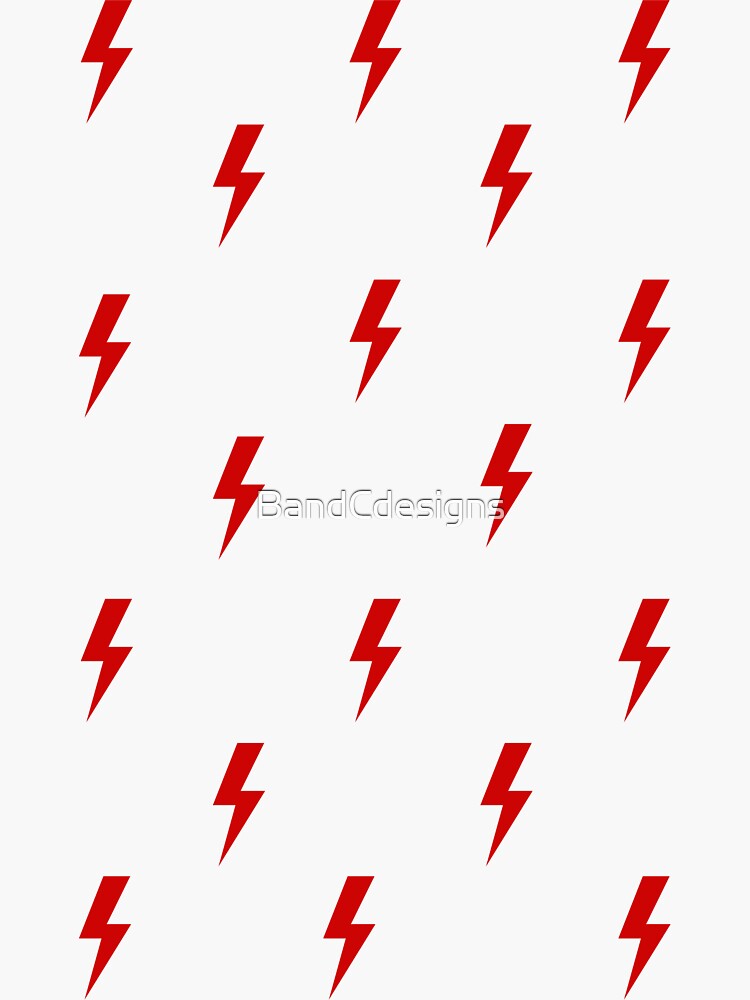 "Red Lightning" Sticker for Sale by BandCdesigns | Redbubble