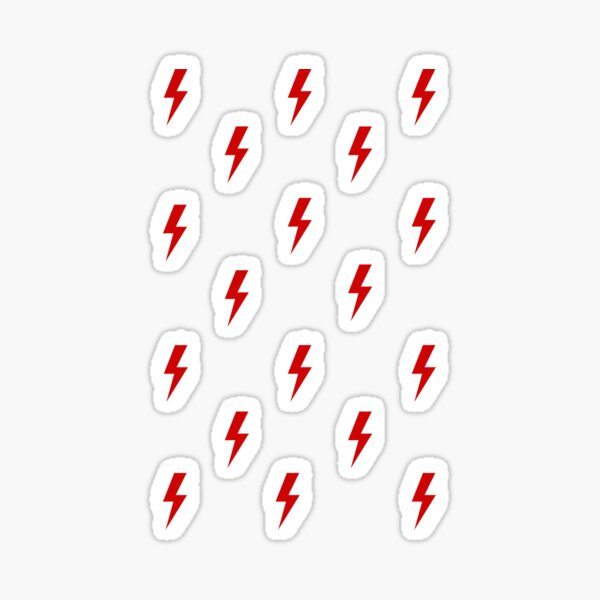 "Red Lightning" Sticker for Sale by BandCdesigns | Redbubble