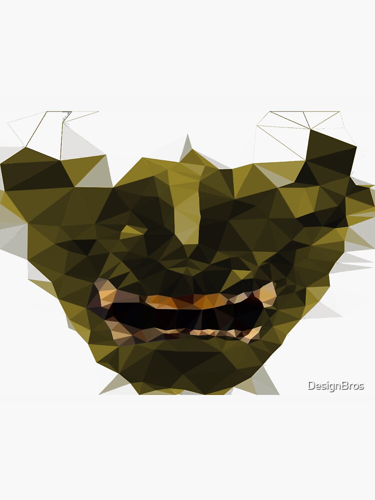 "Geometric Oni Mask Gold" Sticker by DesignBros | Redbubble