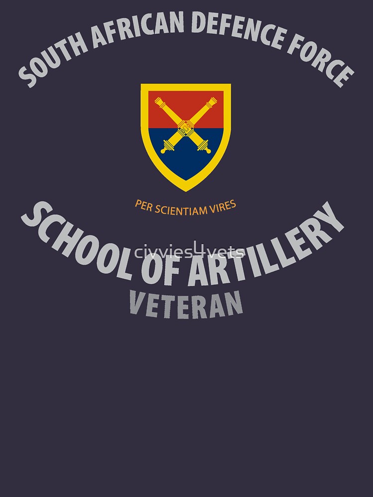 "SADF School of Artillery Veteran" T-shirt by civvies4vets | Redbubble