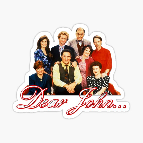 "Retro 80s Throwback Dear John Cast Tribute" Sticker by 90snerd | Redbubble