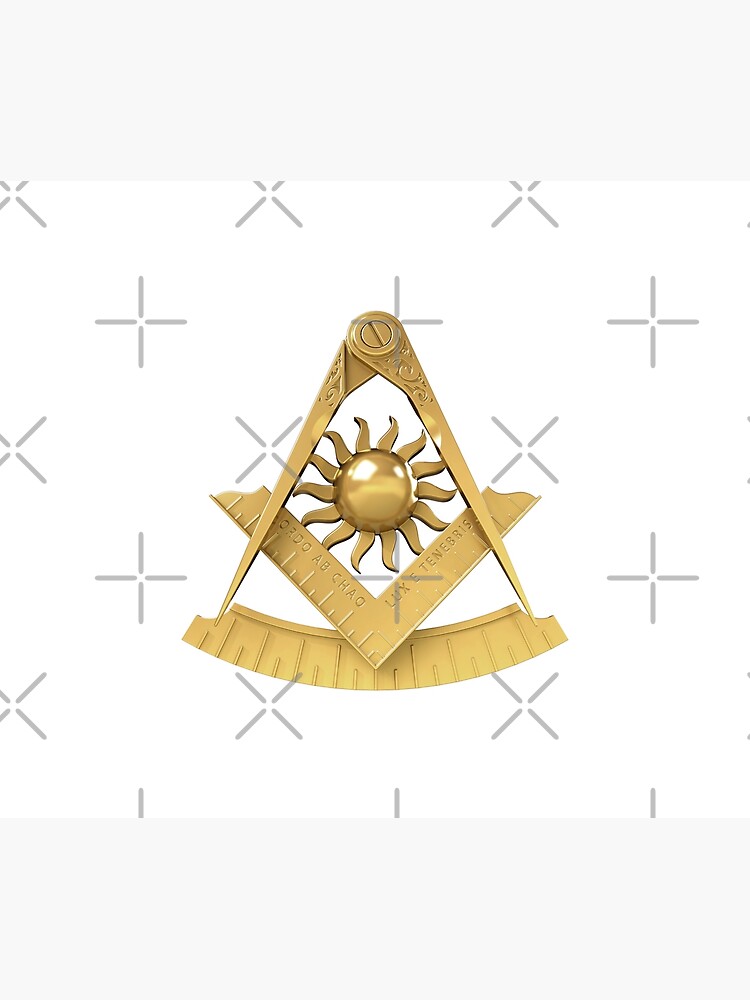 "Freemason Past Master Gold White Background Masonic" Tapestry for Sale ...