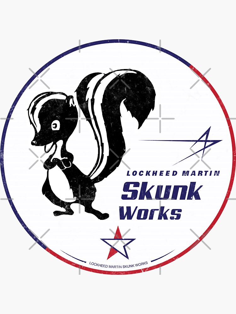 "Lockheed Martin Skunk Works USAAF" Sticker by quark | Redbubble