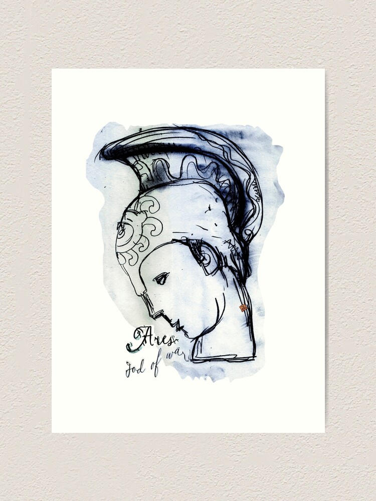 "Ares - Greek God of War (Drawing by Alice CCI)" Art Print by ...